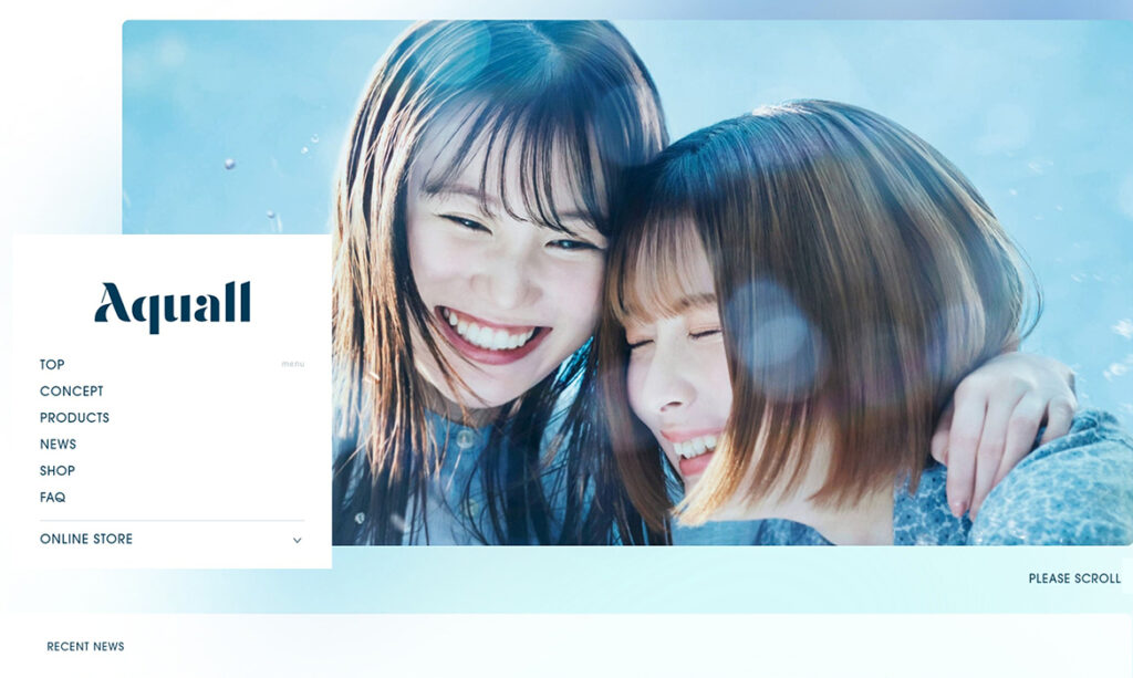 Aquall - Xux Webzine【クスクスウェブマガジン】Webデザイン参考ギャラリー